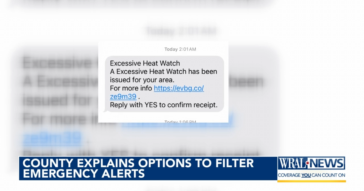 Woken by Wake heat alert? Here's how you can filter them :: WRAL.com