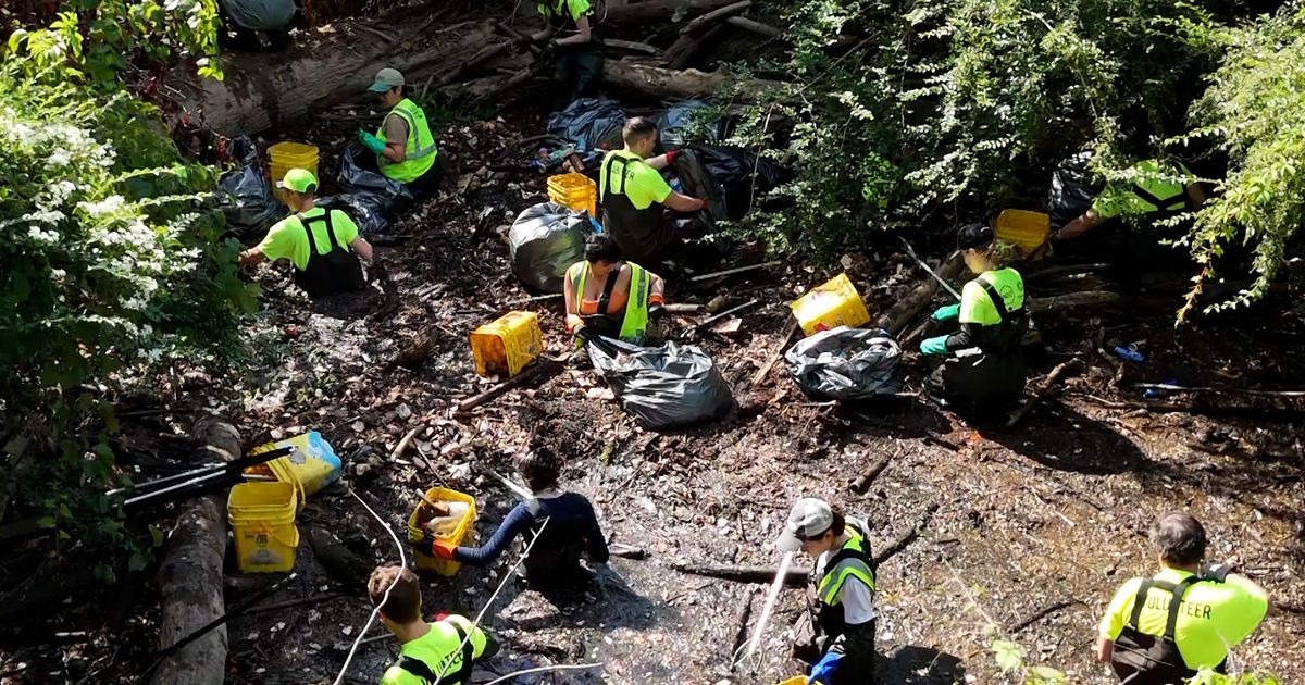 Volunteers pick up nearly 1,500 pounds of trash in Walnut Creek after record rains :: WRAL.com