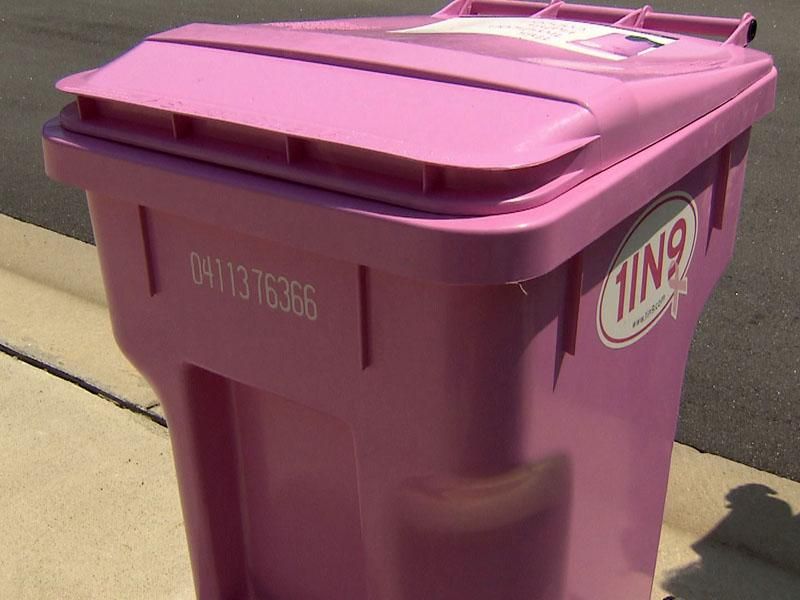Woman fights to use pink trash can for breast cancer in Fuquay-Varina