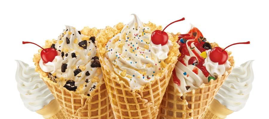 Sonic: 1/2 price cones TODAY!