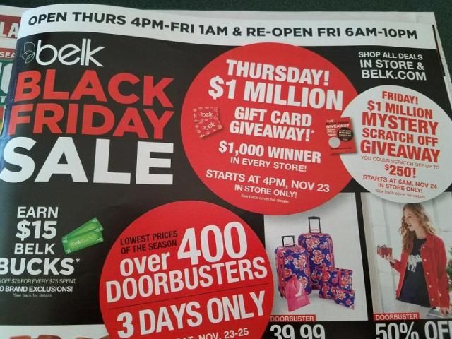 Shoppers angry with Belk Black Friday coupon giveaway