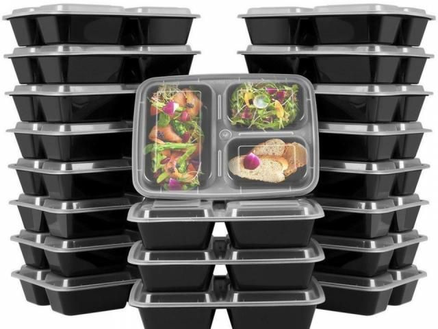 3-Compartment Meal Prep Containers 20 count $12.69