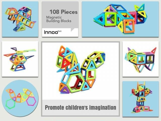 Magnetic Blocks 108 Piece Building Set as low as $13.14