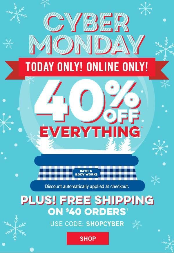 Bath Body Works Cyber Monday 5 Favorites Flash Sale 40 off entire website