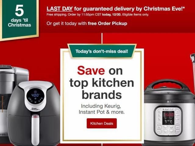 Target: Thursday is last day to order for delivery by Christmas Eve