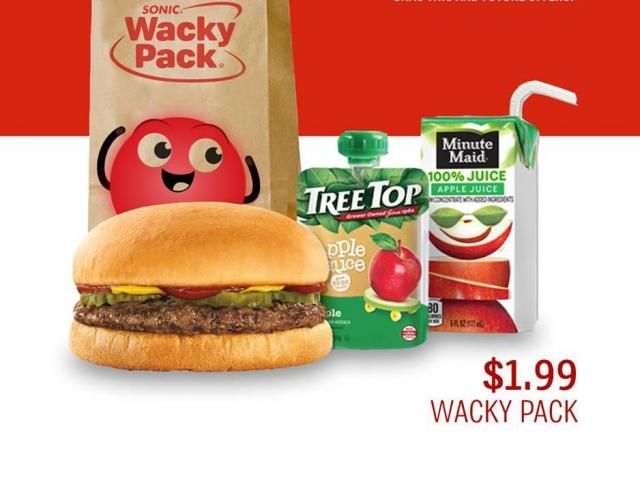 Sonic Drive-In: Wacky Pack kids meal for only $1.99 Monday