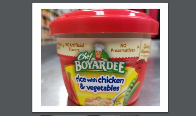 Recall: Chef BOYARDEE rice with chicken & vegetables