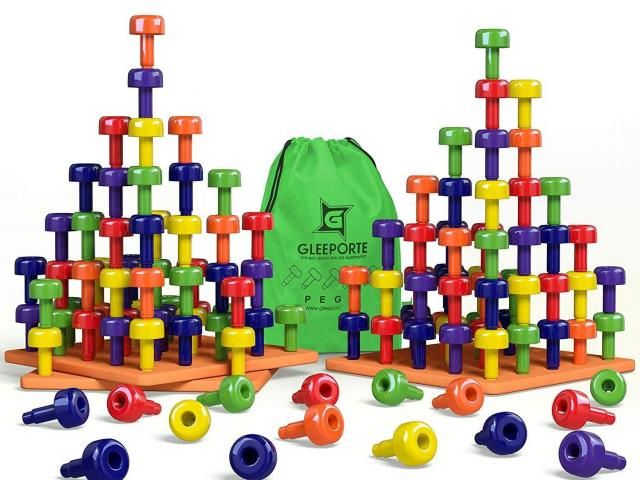 Stacking Peg Board Educational Set only $14.44