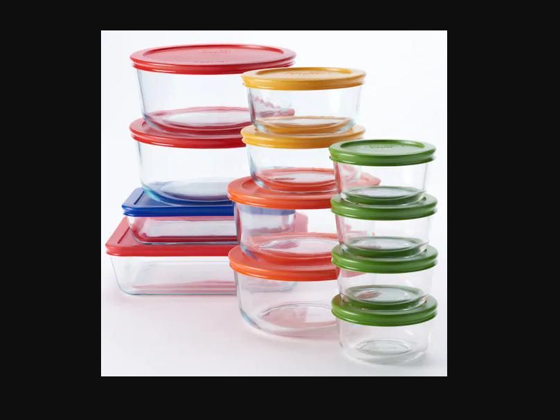 Pyrex 24-Piece Storage Set with Color Lids only $20.99 (reg. $59.99) at ...