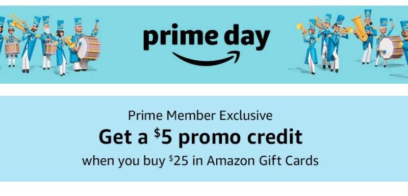 Get a $5 credit when you buy $25 in Amazon gift cards