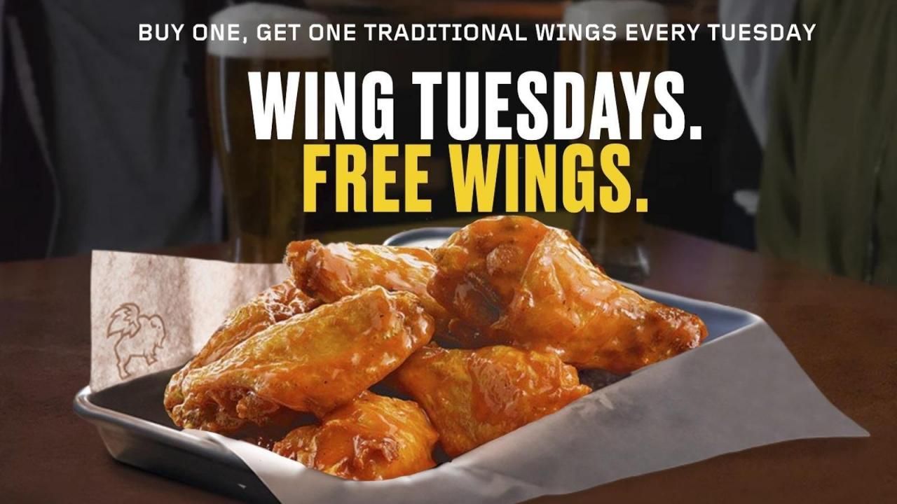 Buffalo Wild Wings BOGO traditional wings today 07 28 2020