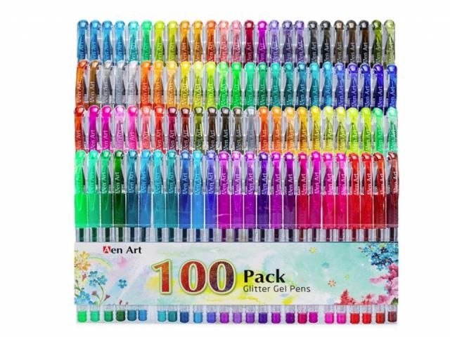 Glitter Gel Pens 100 Piece Set only $14.43 (59% off)