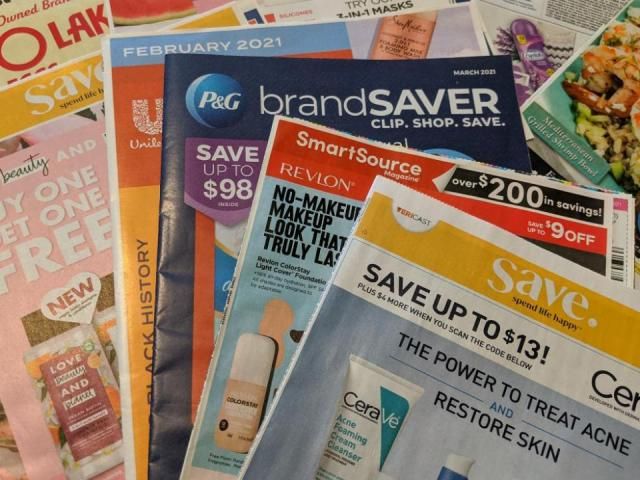 How many coupon inserts in the Sunday paper?
