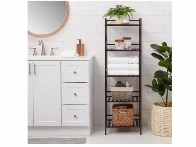 Decorative 5-Tier Shelving Unit only $22.49 (50% off) at Target