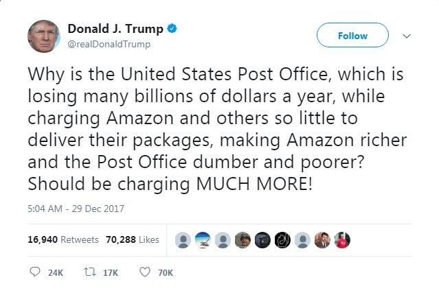 Trump, Amazon and the Postal Service: The story behind the tweet