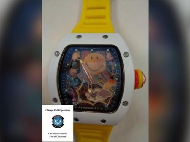 US customs officers seized a fake Richard Mille watch. If real, it ...