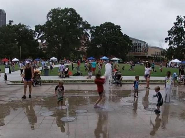Moore Square water feature opens for play