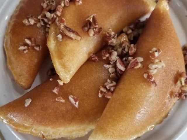 Recipe: Asali's Sweet Potato Cream Atayef (Middle Eastern pancake)