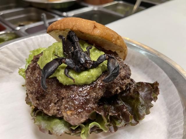 'It's crunchy:' Durham restaurant offers scorpion, tarantula burgers