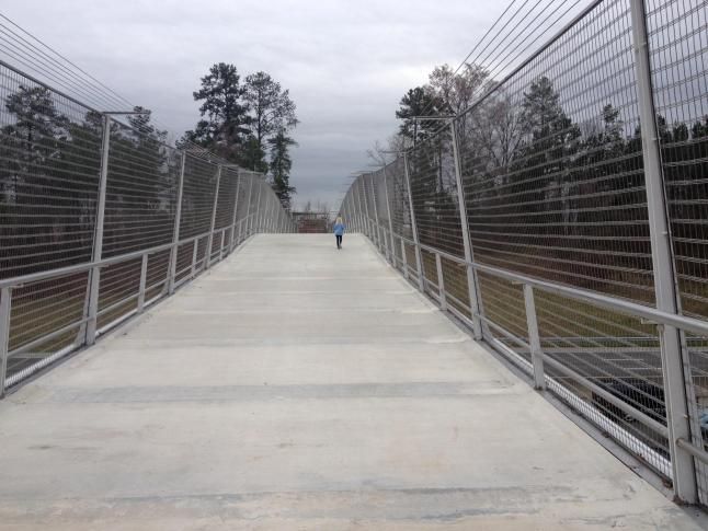 Destination: Pedestrian bridge over Interstate 40