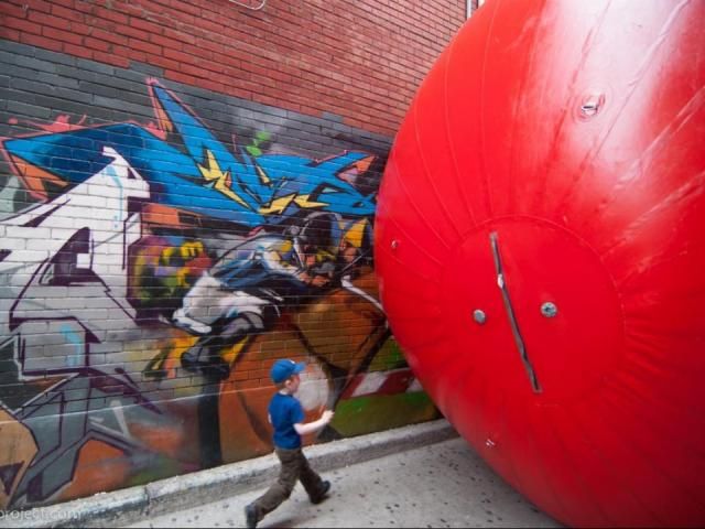 Big red ball art installation, the one you probably just saw on social ...
