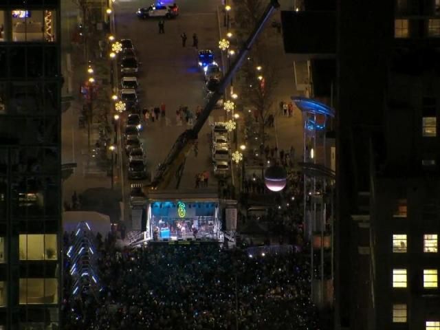 Sky 5 flies over the New Year's Eve festivities at WRAL First Night ...
