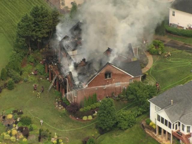 Sky 5: House on fire near the Garner-Raleigh line