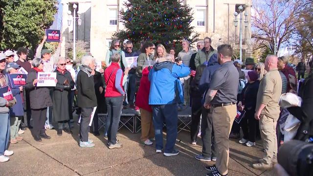 NC Democrats rally in Raleigh ahead of President Trump's visit to Rocky ...