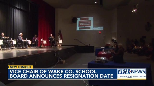 Wake school board vice chair announces Dec. 30 resignation