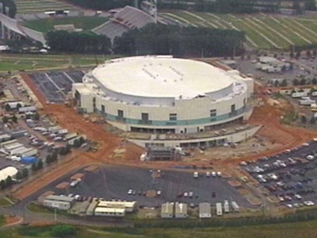 Workers Prepare Arena for Oct. 29 Opening