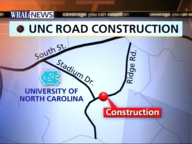 Ridge Road On UNC Campus Closes For Utility Work