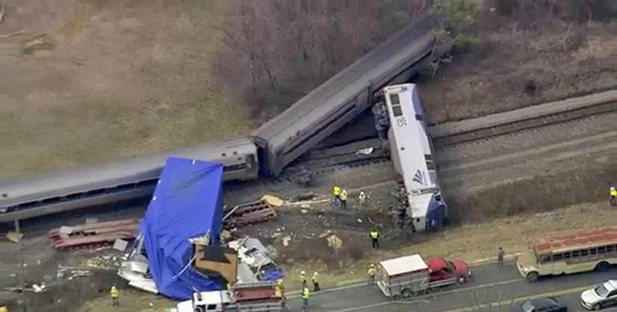 55 hurt when Amtrak train slams into truck in Halifax County
