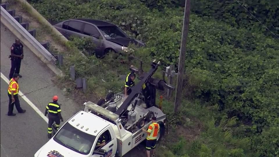 Car pulled from I-85 embankment