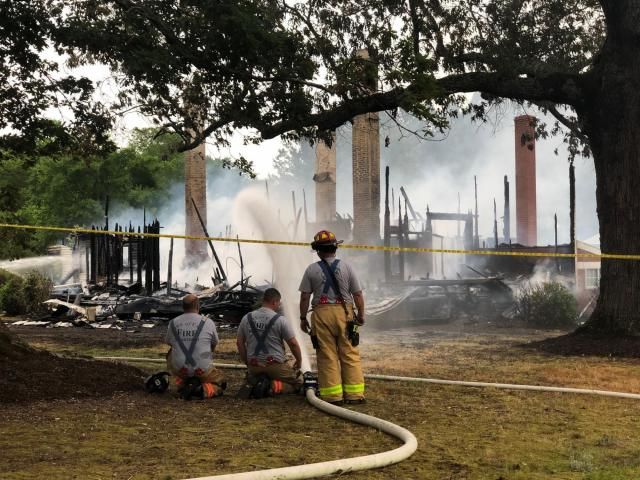 Historic Apex home destroyed in fire near Chatham County