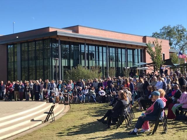 Crowd gathers for grand opening of new Cary Regional Library