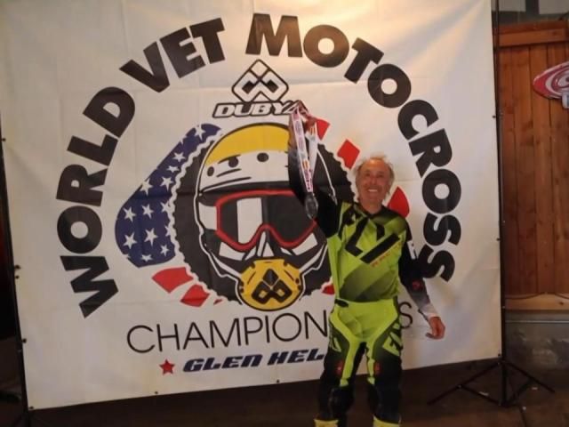 Apex man, 70, becomes international motocross champion