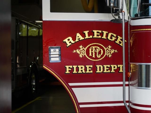 Raleigh Fire Department on scene at gas leak on N. McDowell Street