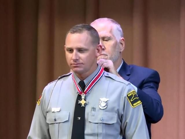 NC trooper honored for bravery, survived being shot during traffic stop