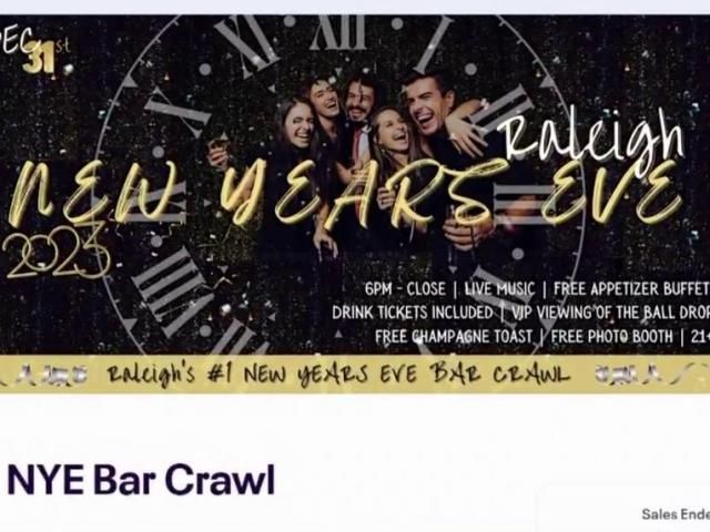 Hundreds potentially scammed out of tickets for Raleigh NYE bar crawl