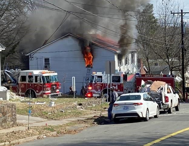 Durham house fire displaces 10 residents