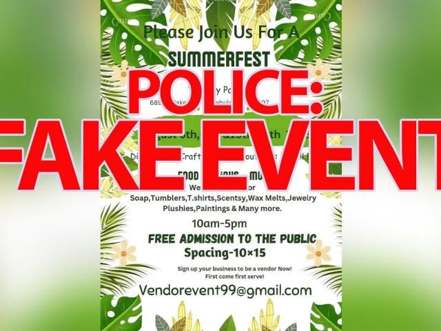 Zebulon police warn of fake event stealing money from vendors