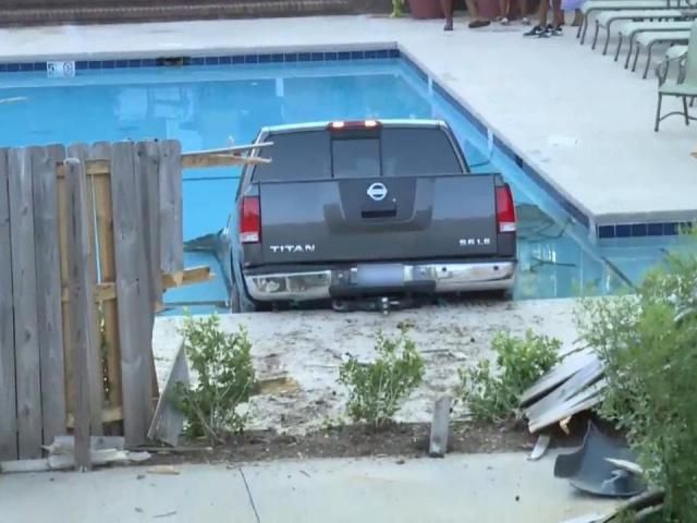 Man crashes into swimming pool after hit-and-run in Cary