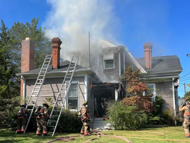Firefighters respond to house fire on Chapel Hill Road