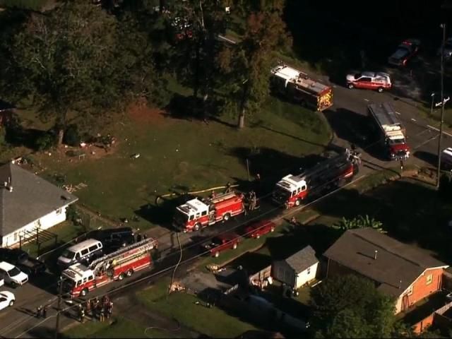 Large fire response battles house fire in Durham