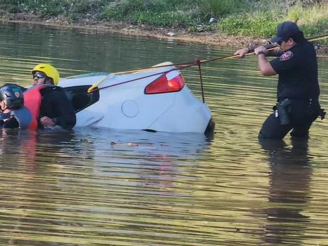 Car crashes into pond near Southpoint, 65-year-old man killed
