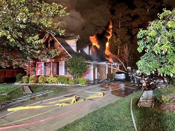 Dozens respond to major house fire overnight, 2 adults and 1 child ...