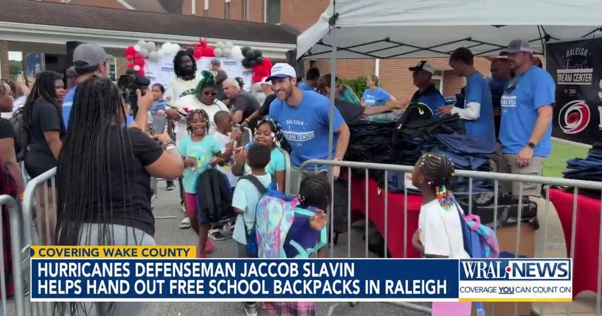 Carolina Hurricanes Star Jaccob Slavin delights Raleigh kids with back ...