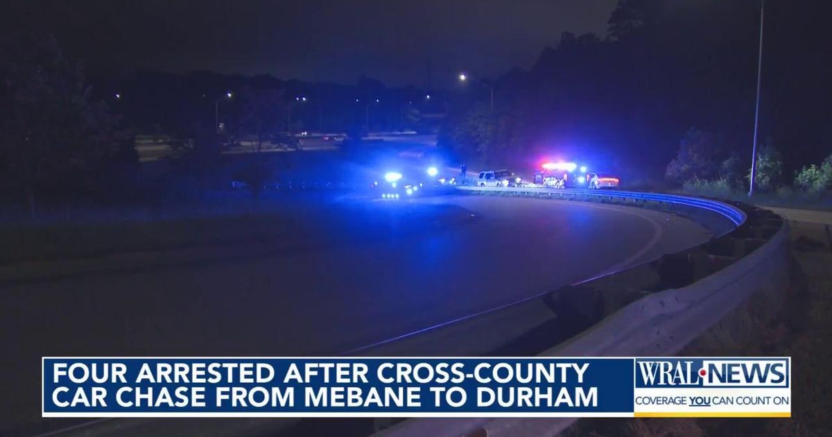 Four arrested after police chase from Mebane to Durham ends in I-85 ...
