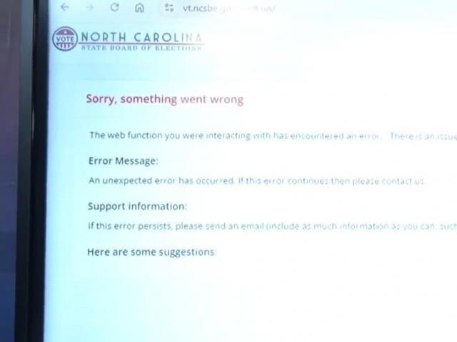 Voter lookup tool from State Board of Elections down ahead of Election Day
