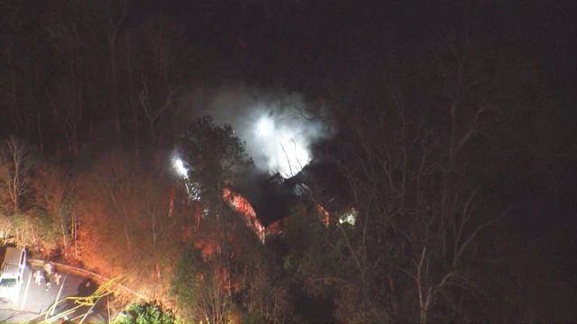 Durham house fire sends smoke over I-85